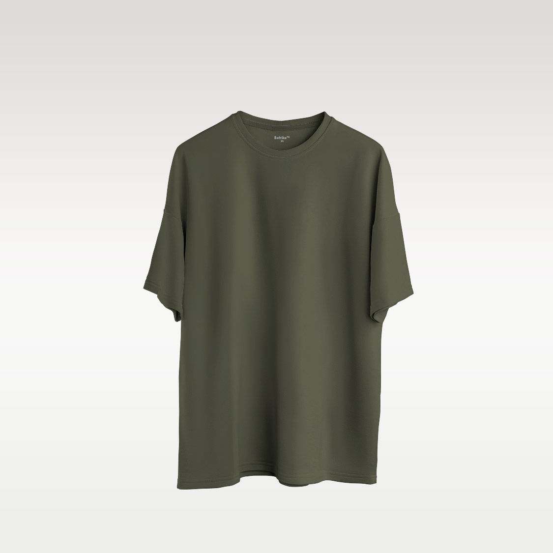 Olive Green Basic Oversized T-shirt | Bofrike