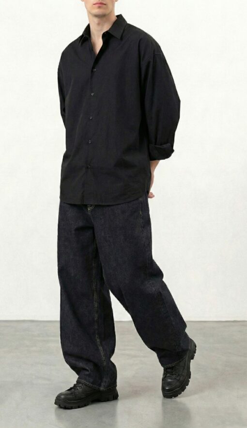 Raw Black Baggy Fit Jean | Bofrike